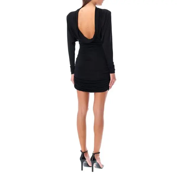 Saint Laurent Cowl Back Mini Dress