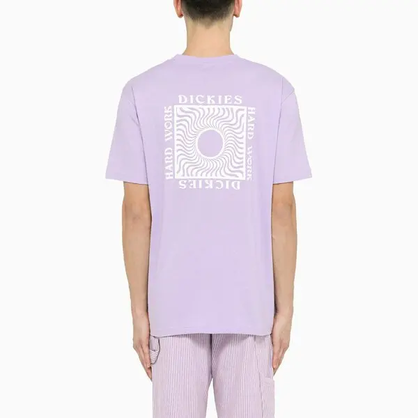 Dickies Lilac/white Cotton T Shirt
