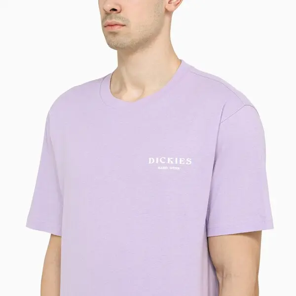 Dickies Lilac/white Cotton T Shirt