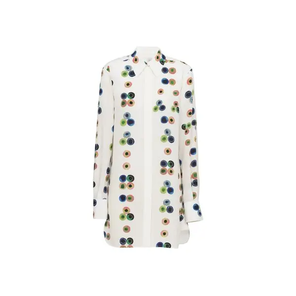 Chloé Printed Silk Chemisier Dress