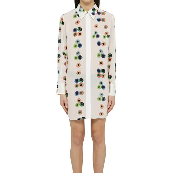 Chloé Printed Silk Chemisier Dress
