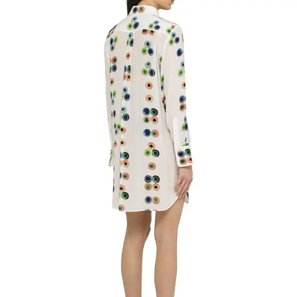 Chloé Printed Silk Chemisier Dress