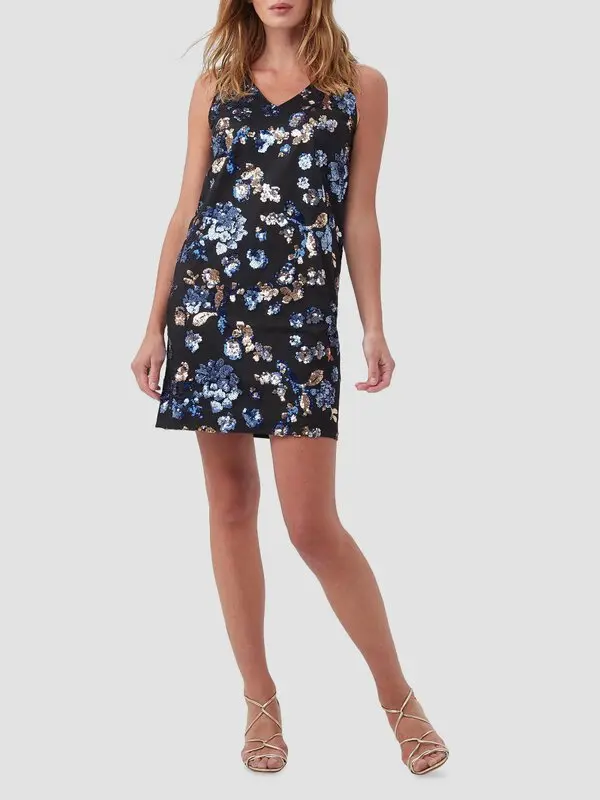 Trina Turk Glitterati Sequin Floral Minidress