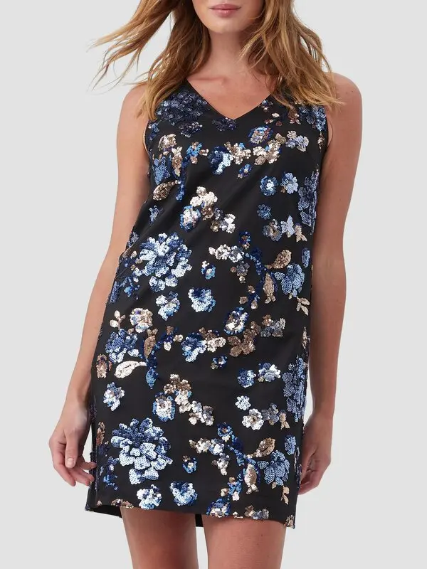 Trina Turk Glitterati Sequin Floral Minidress