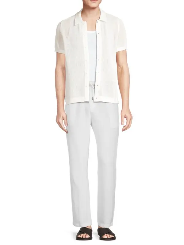 Onia Linen-blend Drawstring Pants - Stone