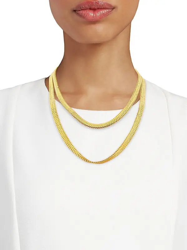 Sylvia Toledano 22k Gold-plated Snake Chain Necklace