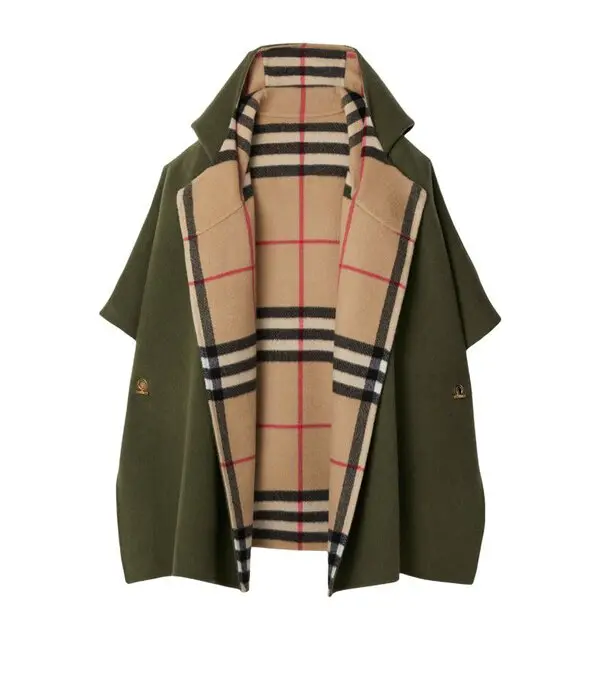 Burberry Cashmere Reversible Hooded Cape