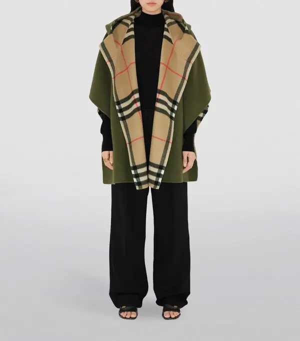 Burberry Cashmere Reversible Hooded Cape