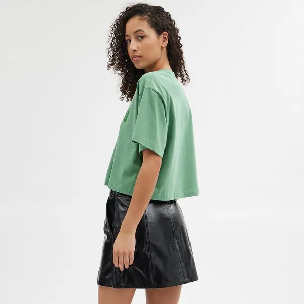 COACH Cursive Signature Cropped T-shirt - Green