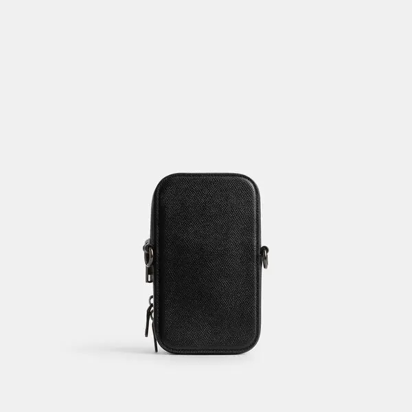 COACH Crossgrain Leather Phone Crossbody