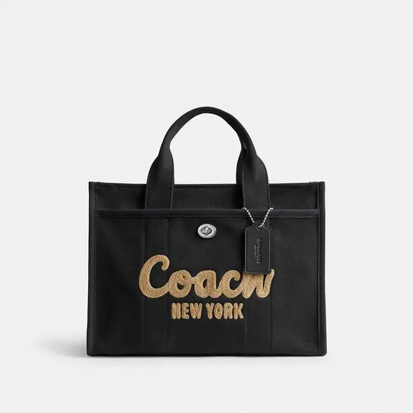 COACH Cargo Tote Bag - Silver/black