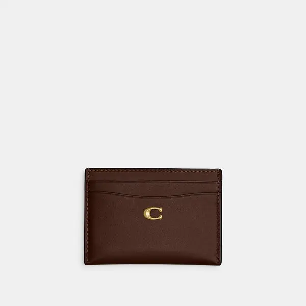 COACH Essential Card Case - Brass/maple