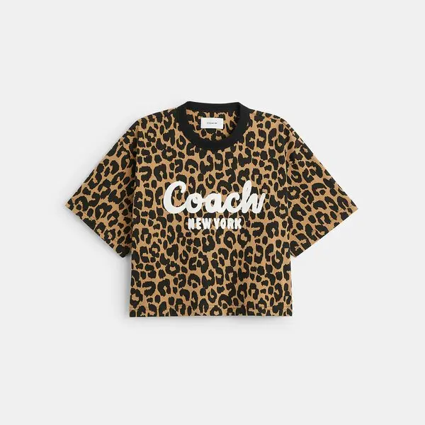 COACH Cursive Signature Cropped T Shirt