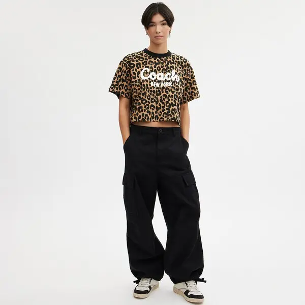 COACH Cursive Signature Cropped T Shirt