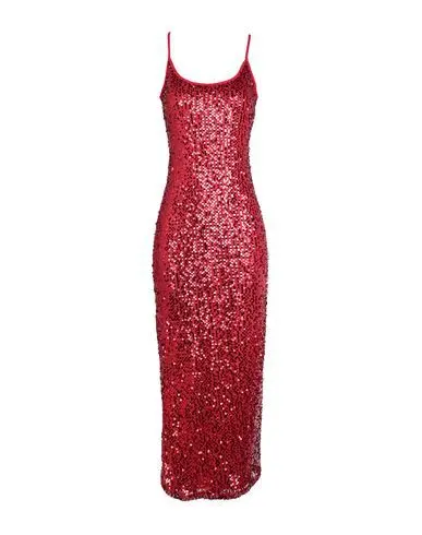 knee length dresses for ladies Deep Red Atlantia Sequin Strapless midi Dress – Tabu Knits Boutique main image 1