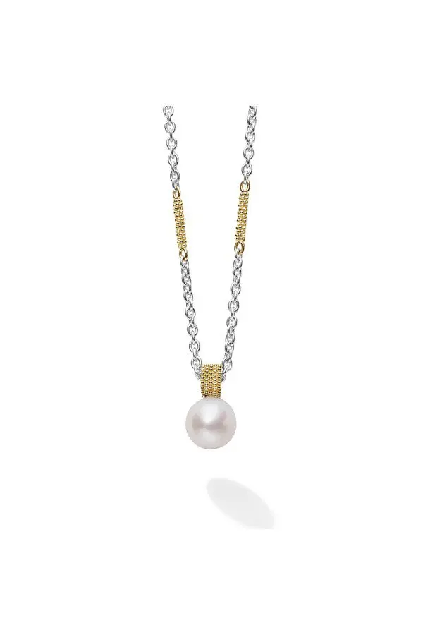 Lagos Luna Pearl Pendant Necklace - Gold