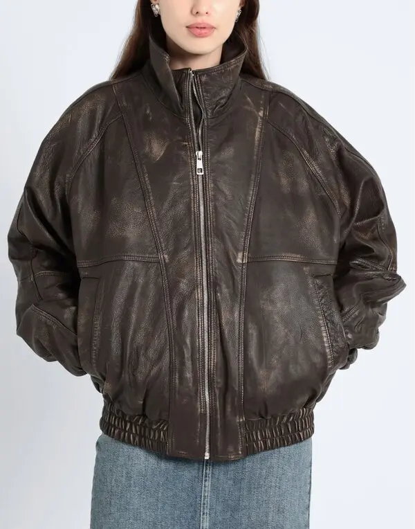 Topshop Dark Sheepskin Jacket