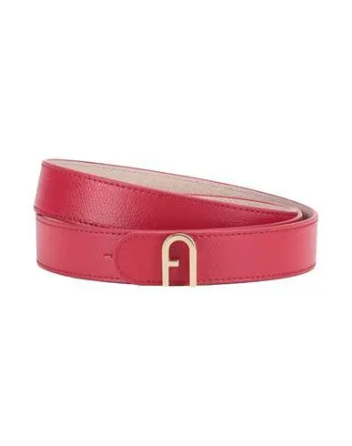 Furla Flow Belt Rev. H.2,7 Belt Leather, Metal In Red - 25  display picture 1