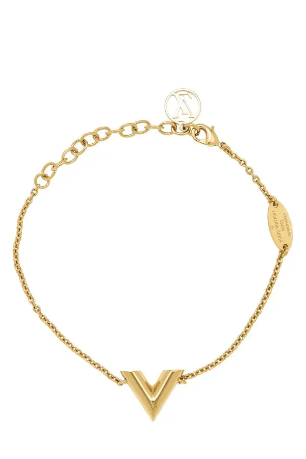 LOUIS VUITTON Essential V Charm Link Bracelet - Gold