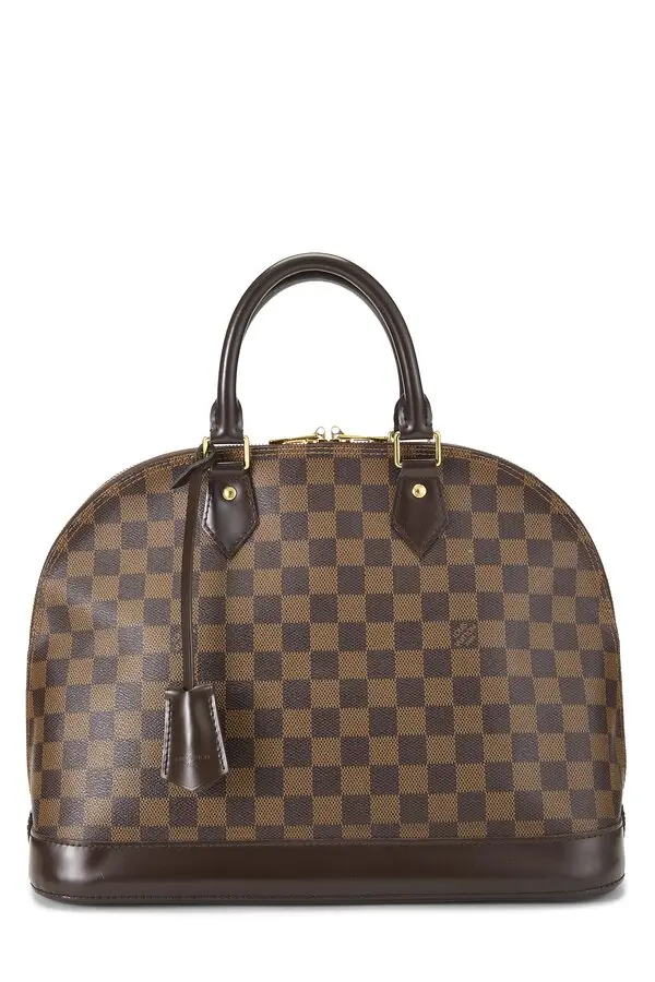 LOUIS VUITTON Damier Ebene Alma Handbag - Brown