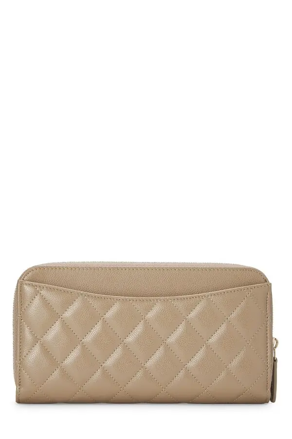 Chanel Quilted Caviar Zip Around Wallet