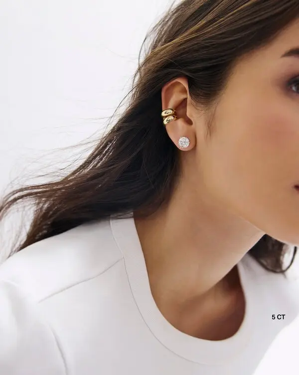 Ring Concierge Round Lab Diamond Stud Earrings - One-color
