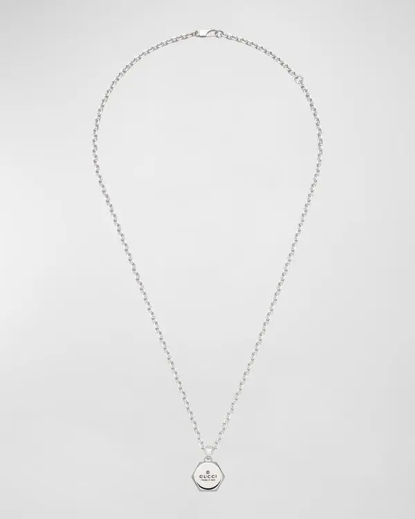 Gucci Trademark Pendant Necklace - Silver
