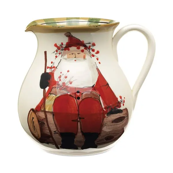 VIETRI Old St. Nick Round Body Pitcher - Multi