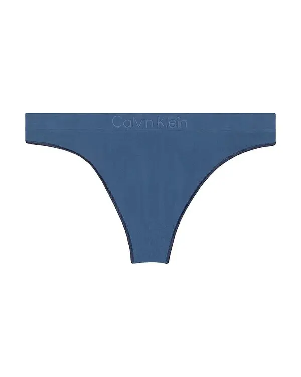 Calvin Klein Bonded Flex Mid Rise Thong - Dark Denim