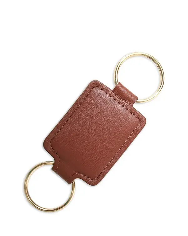 ROYCE NEW YORK Leather Key Fob - Tan