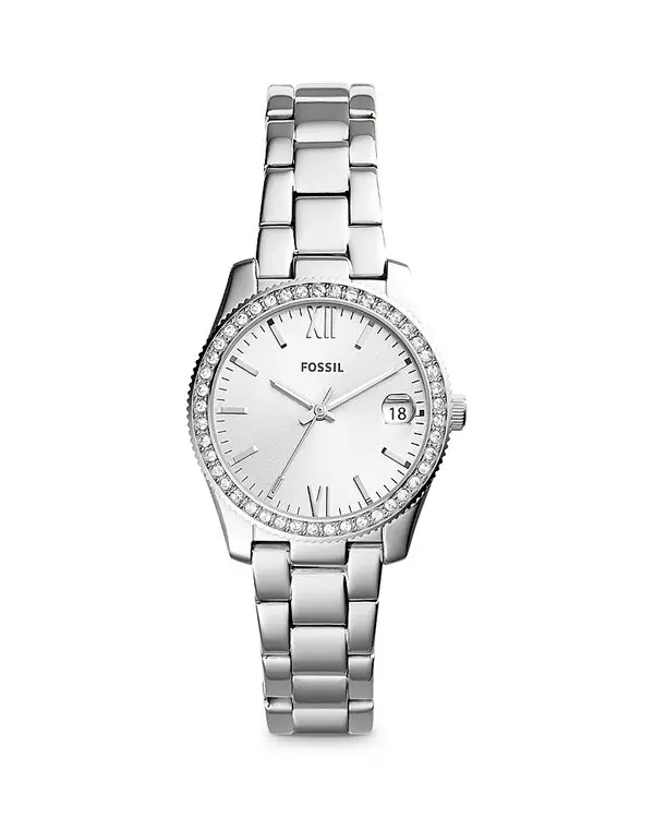Fossil Scarlette Mini Watch, 32mm - Silver
