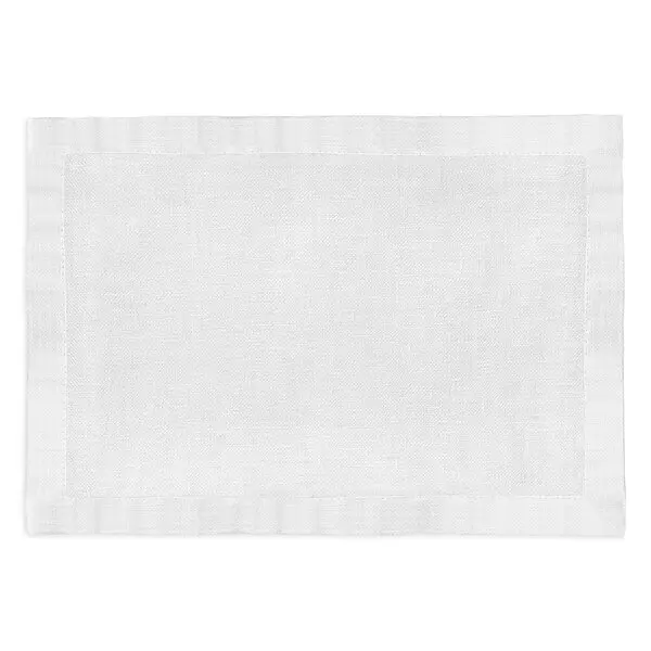L'Objet Linen Sateen Placemat 14 X 20, Set Of 4 - White