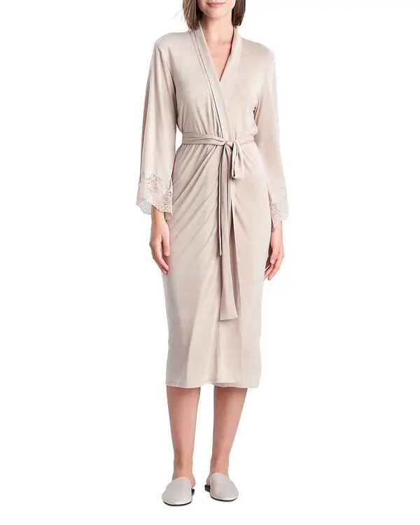 Natori Luxe Shangri-la Robe - Cashmere Ivory