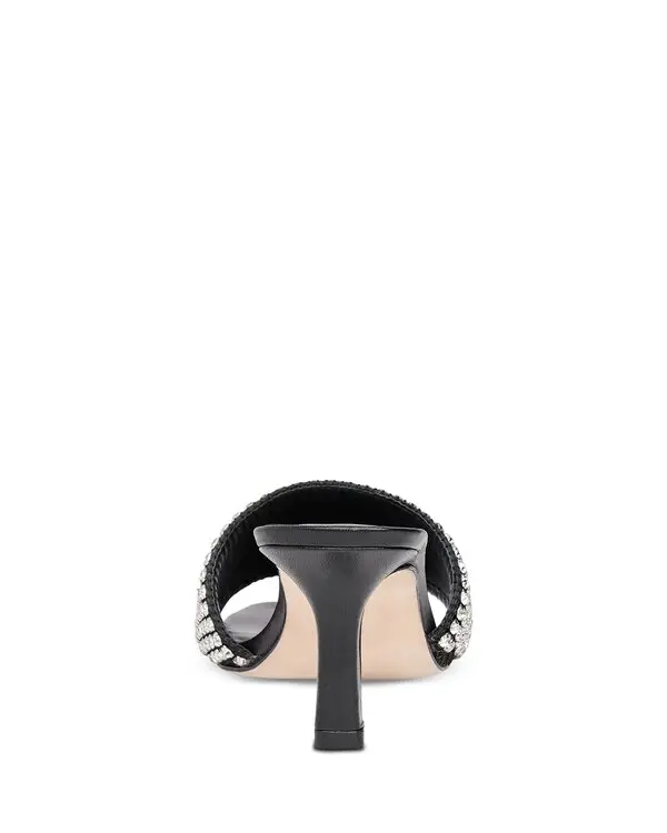 Whistles Adella Square Toe Diamante Mid Heel Sandals