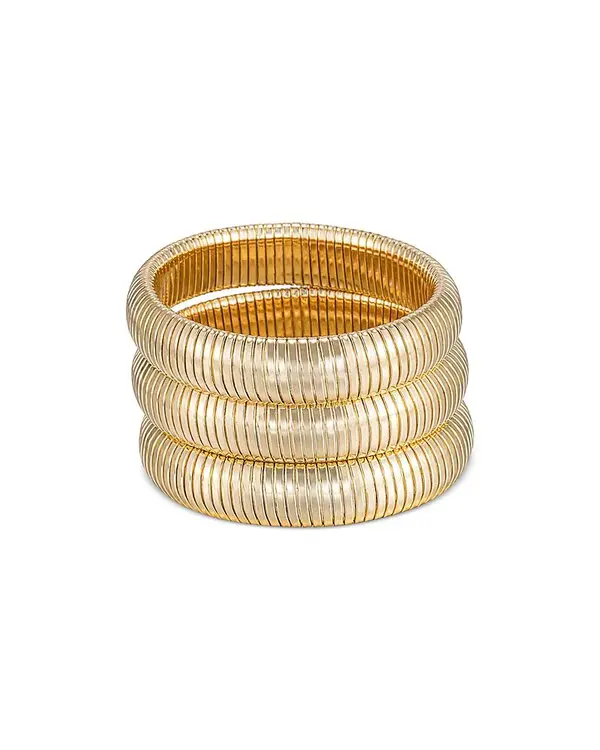 Ettika Golden Hour Bracelet Set Of 3 - Gold