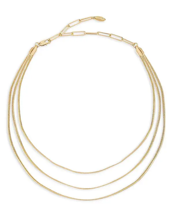 Ettika Triple Flex Snake Chain Necklace - Gold