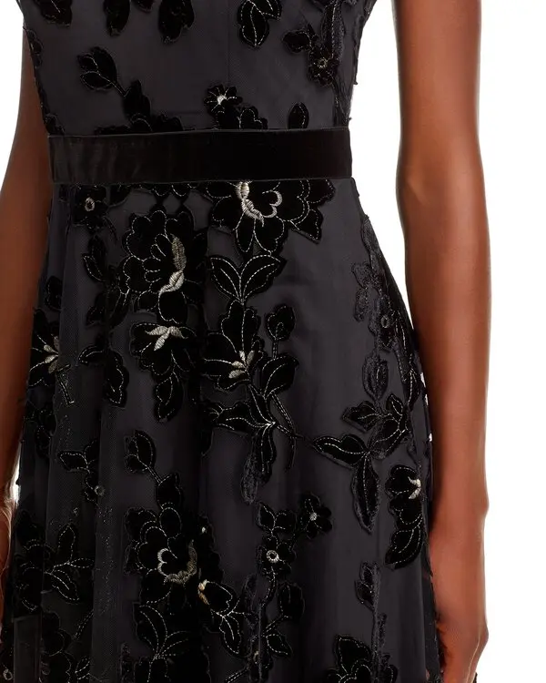 Eliza J Flocked Tulle Gown