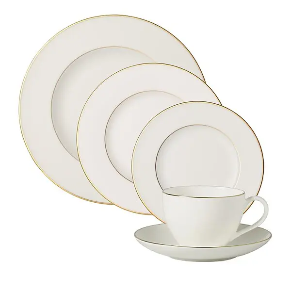 VILLEROY & BOCH Anmut Gold 5-piece Place Setting - White/gold