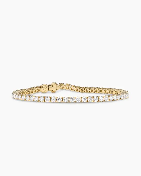 David Yurman 18k Yellow Gold Tennis Bracelet With Diamonds - Diamond