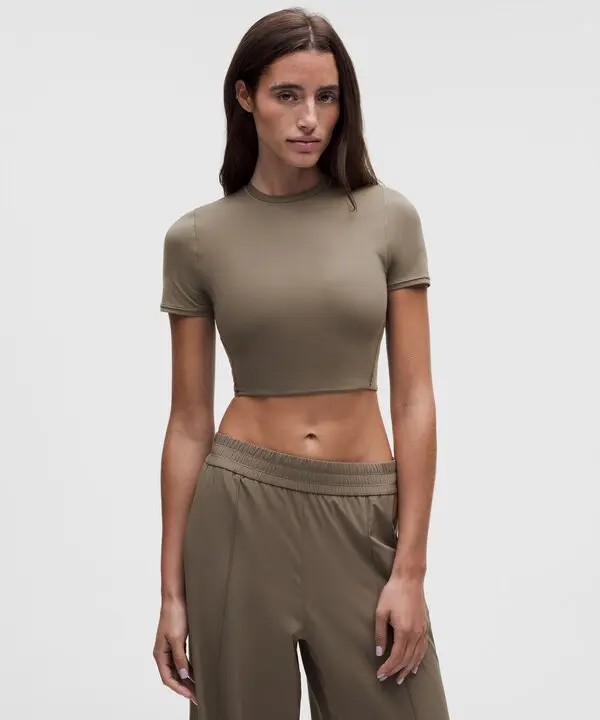 Lululemon Ultra-soft Nulu Cropped Crewneck T-shirt - Nomad