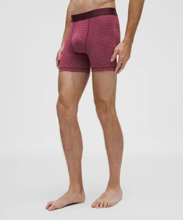 Lululemon Always In Motion Boxer 5 - Cedar Stamp Mini Wp Garnet Multi