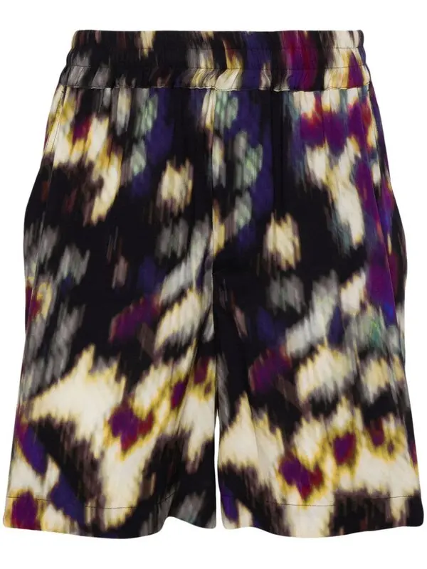 Isabel Marant Étoile Marant Vataya Abstract-print Shorts - Purple