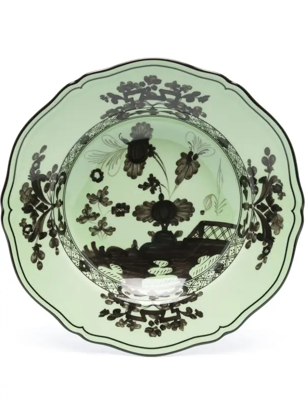 GINORI 1735 Oriente Italiano Ceramic Plate Set - Green