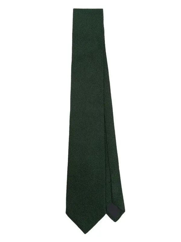 FURSAC Patterned Jacquard Silk Tie - Green