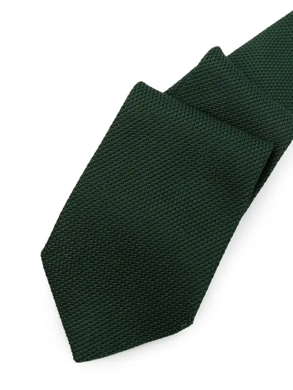 FURSAC Patterned Jacquard Silk Tie - Green