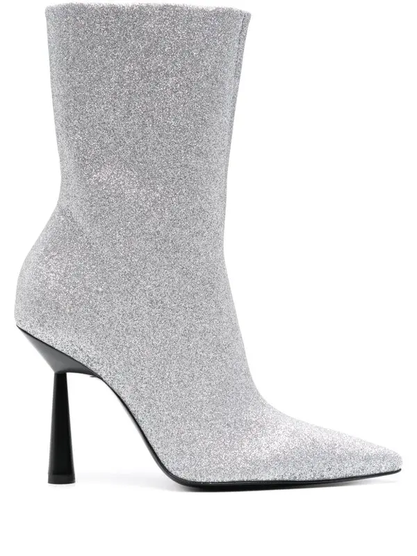 GIABORGHINI Rosie 100mm Glittered Ankle Boots