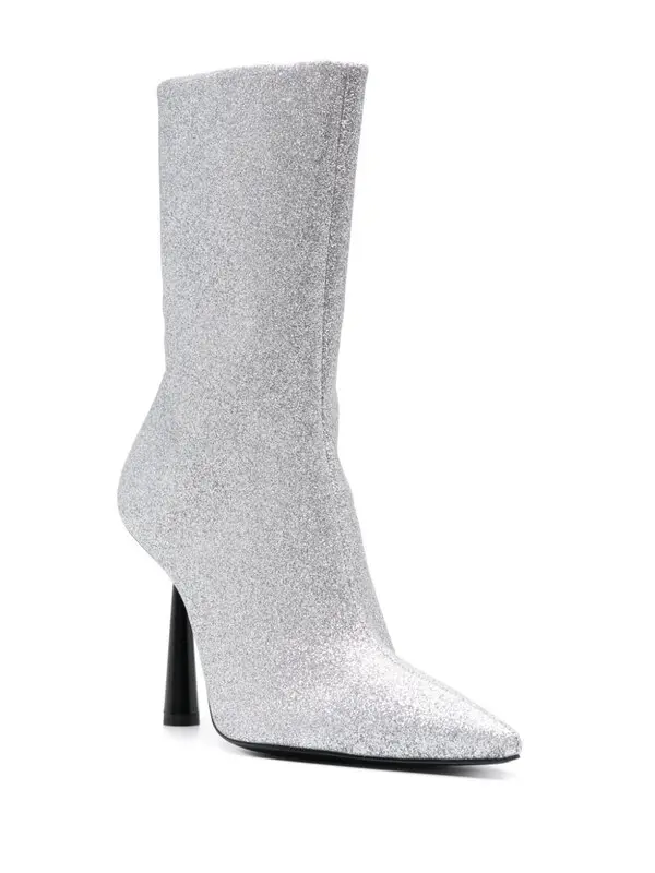 GIABORGHINI Rosie 100mm Glittered Ankle Boots