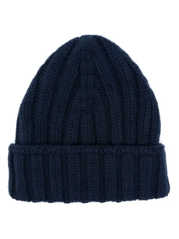 DELL'OGLIO Cashmere Beanie - Blue