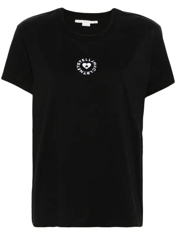 Stella McCartney Lovestruck" Logo T-shirt - Black