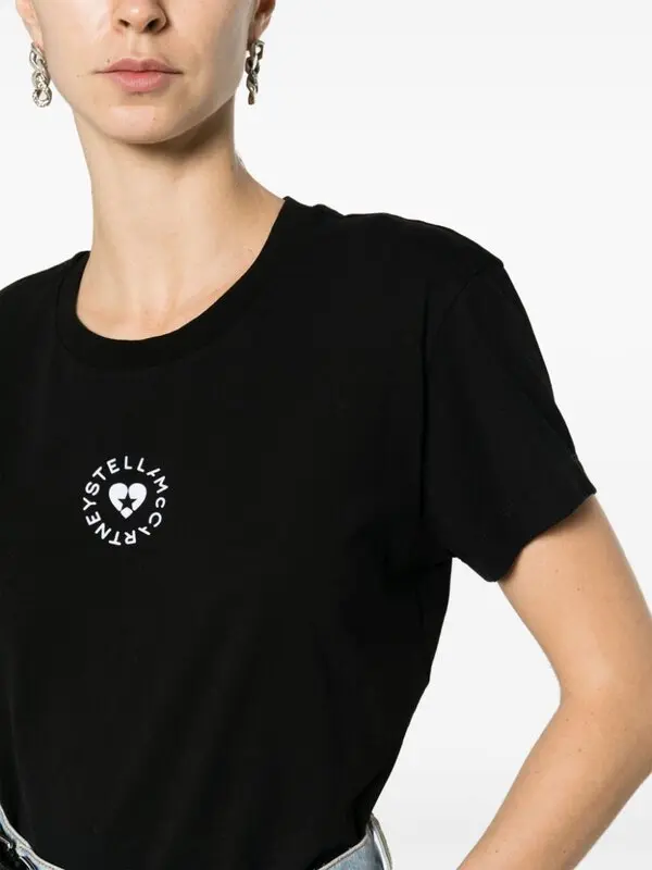 Stella McCartney Lovestruck" Logo T-shirt - Black